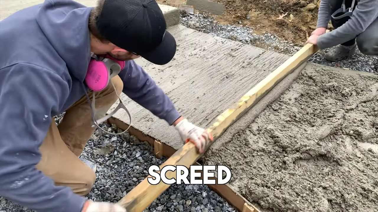 Easy DIY concrete sidewalk guide
