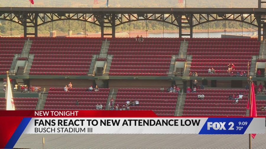 Fans react to record-low attendance at Busch Stadium III