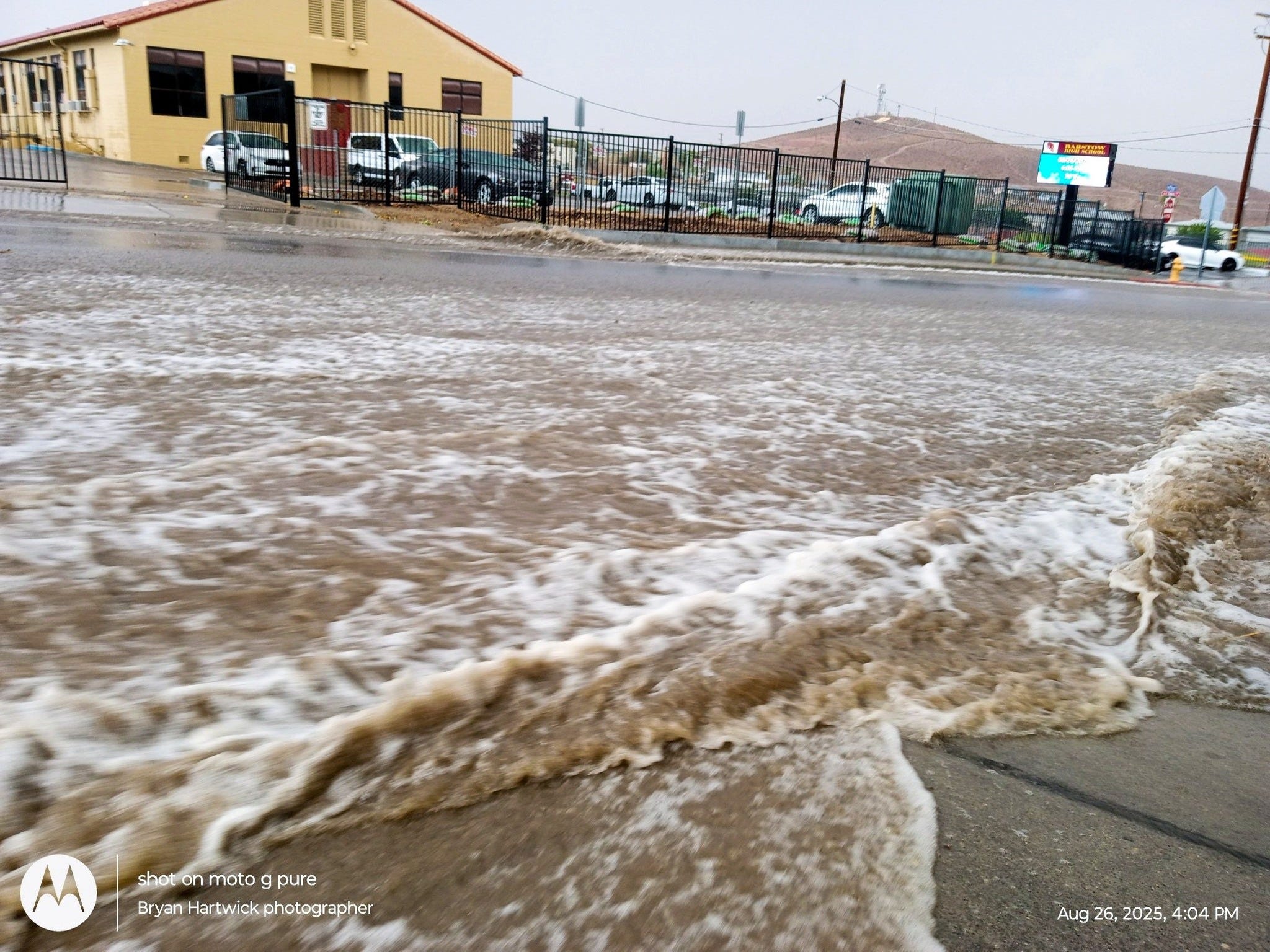 Thunderstorm brings flash flooding, closed roads to the Mojave Desert