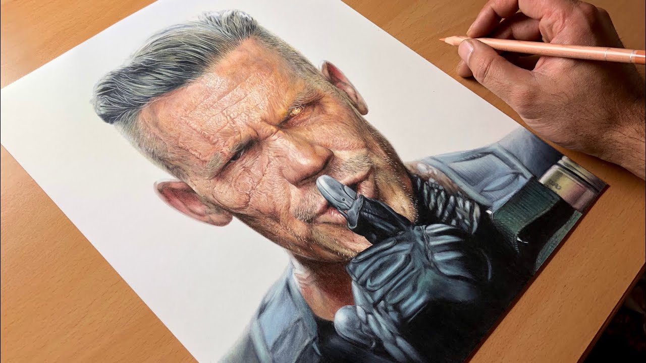Drawing Cable Deadpool 2 Josh Brolin Character Sketch Timelapse