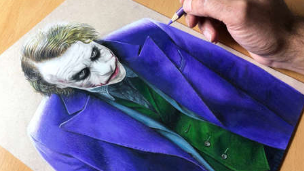 Drawing The Joker | Heath Ledger DC Time-Lapse
