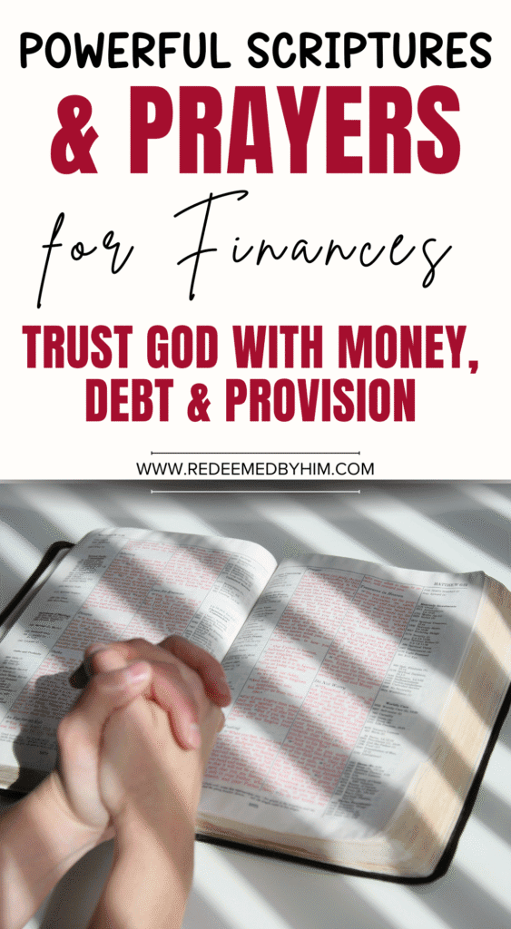 Scriptures and Prayers for Finances: Trusting God With Money, Debt, and ...