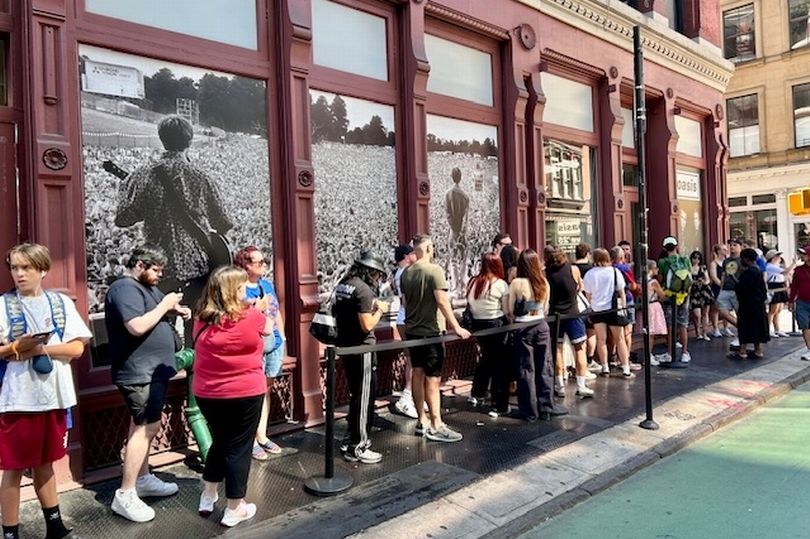 Oasis mania hits New York with huge queues at pop-up stores