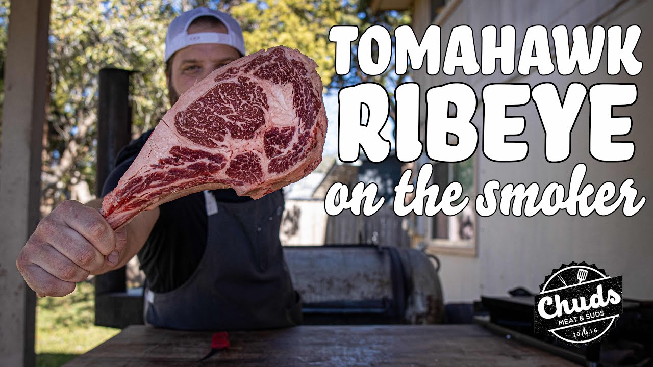 Smoked tomahawk ribeye!