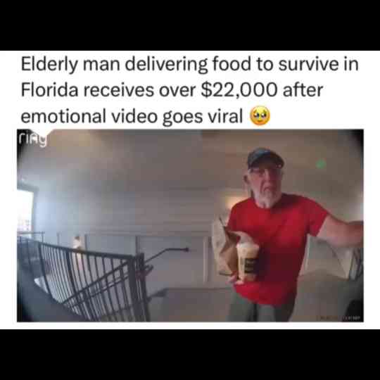 Elderly Man Goes Viral After Doing Food Delivery To Make Money