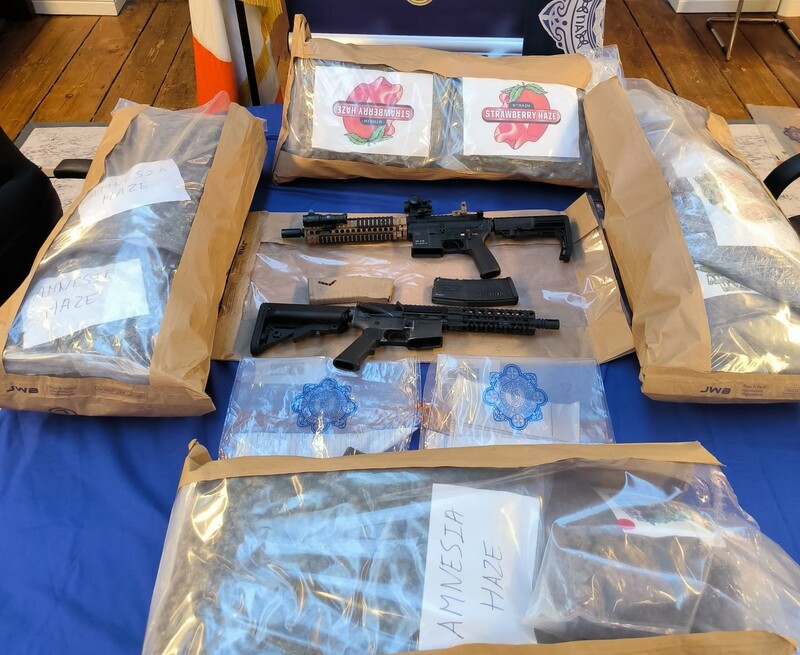 Two 'military-style' assault rifles seized during major drug bust in Dublin