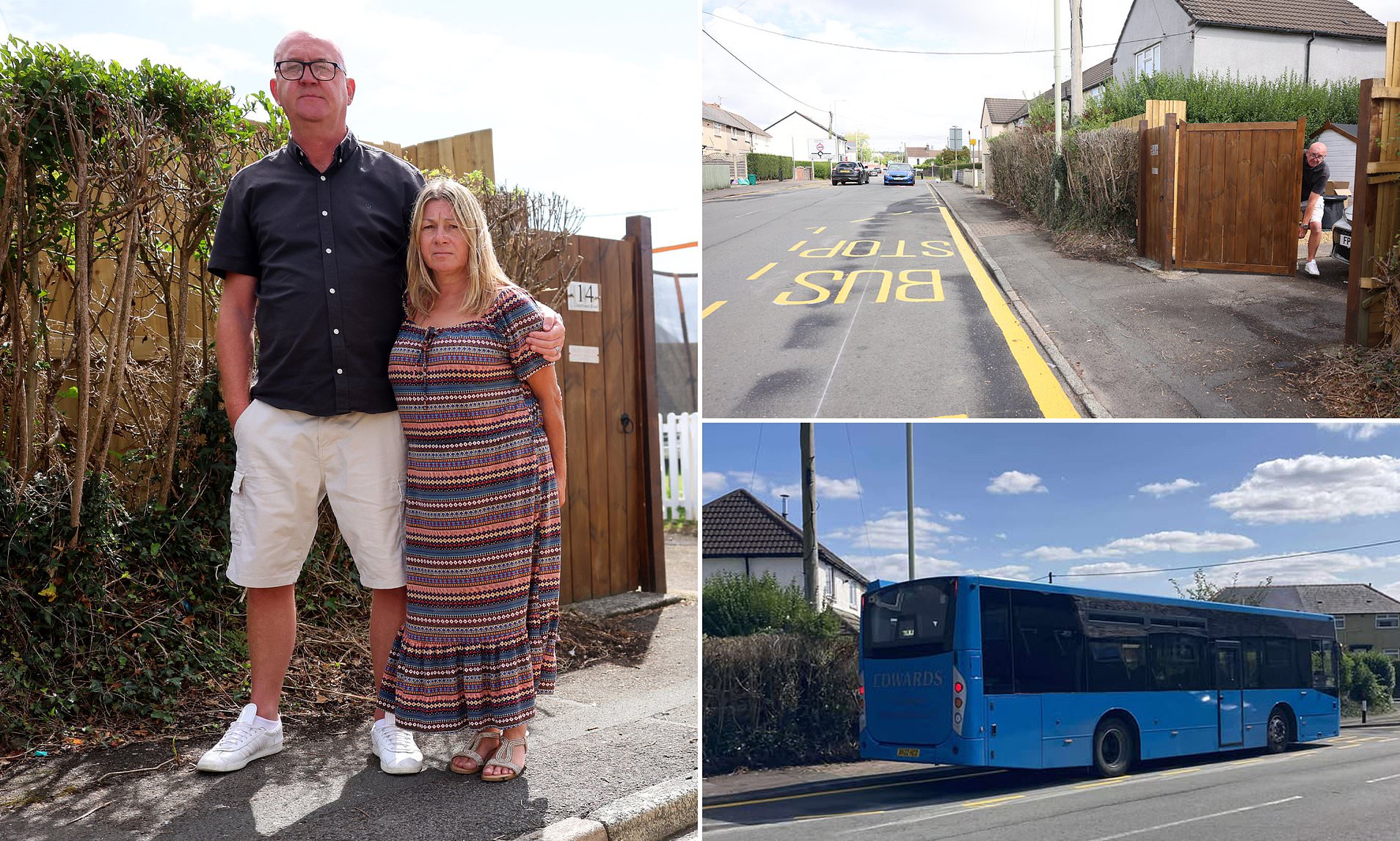 That's hardly fare! Couple return from work to find new bus stop at the ...
