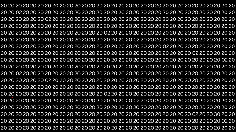 Optical Illusion: Among All The 20s, Can You Spot The Odd Numbers Out