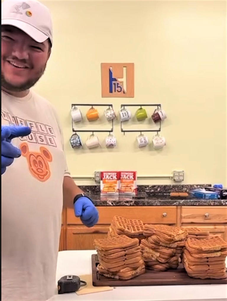 Odds stacked against him: Shot at world record for waffle pile comes up ...