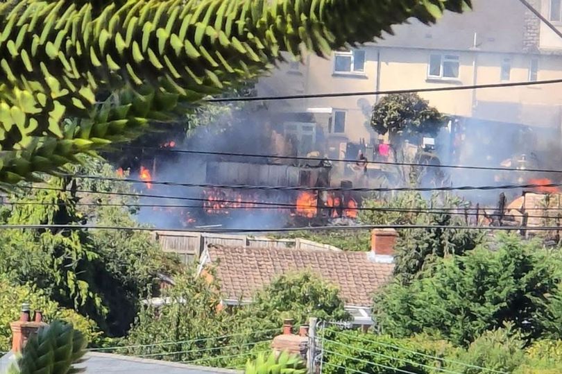 Dozens treated after huge fire sweeps through 18 gardens