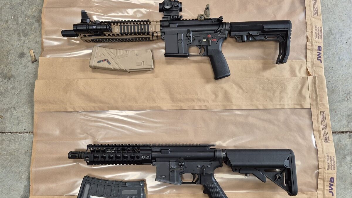 ‘Military-style’ assault rifles and drugs valued at almost €775,000 seized