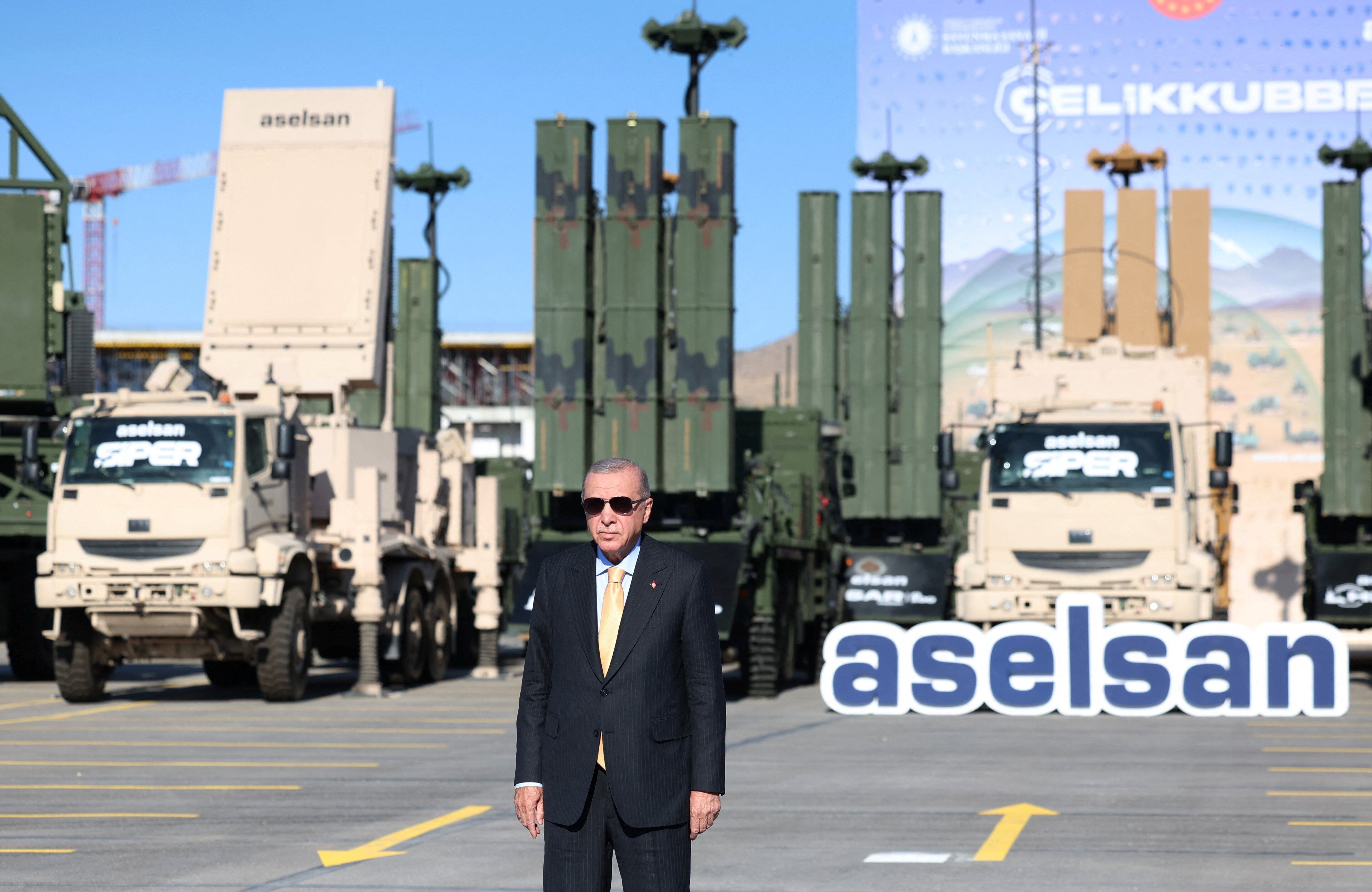 Erdogan parades Turkey's 'Steel Dome' air defences