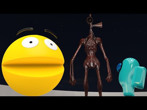 Pacman Crazy Maze Adventure with Among Us and Siren Head