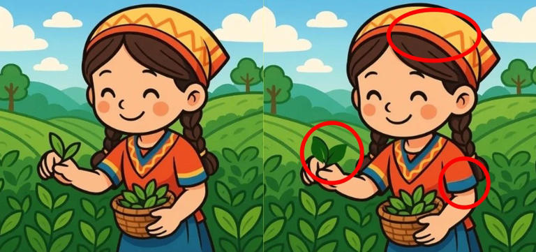 Think You've Got 20/20 Vision? Spot the 3 Differences in Girl Plucking ...