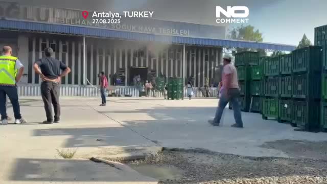 Fire at cold storage facility spreads to warehouse in Turkey’s Antalya