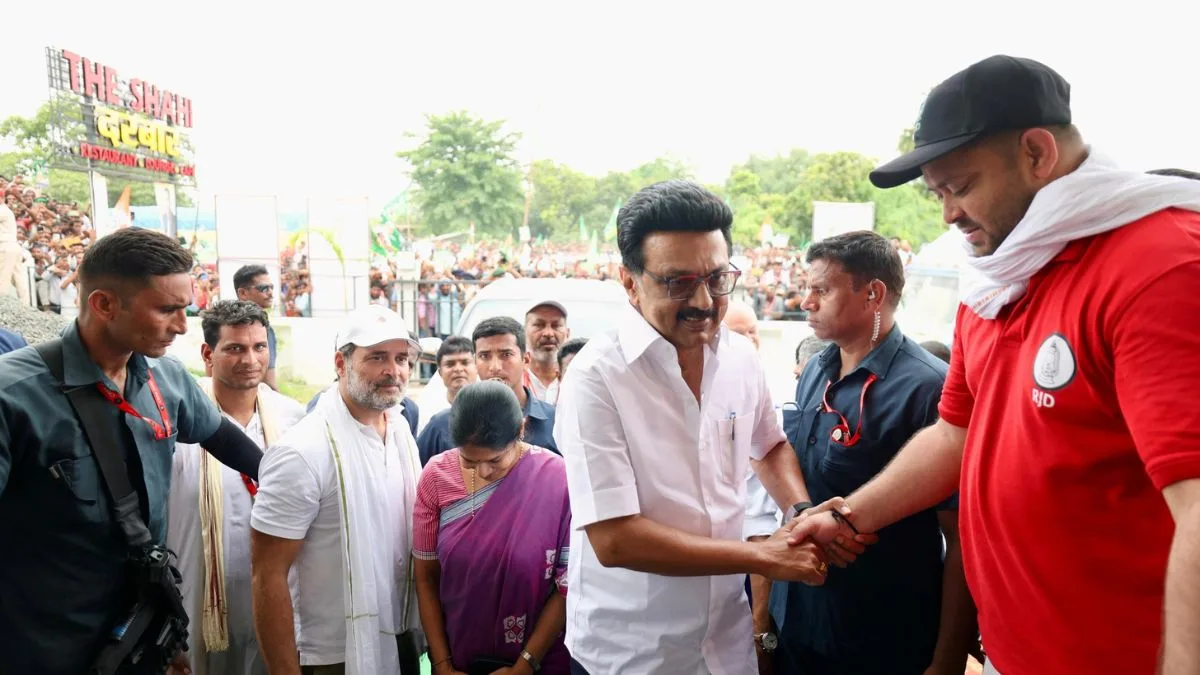 MK Stalin amplifies vote theft charge at Bihar rally