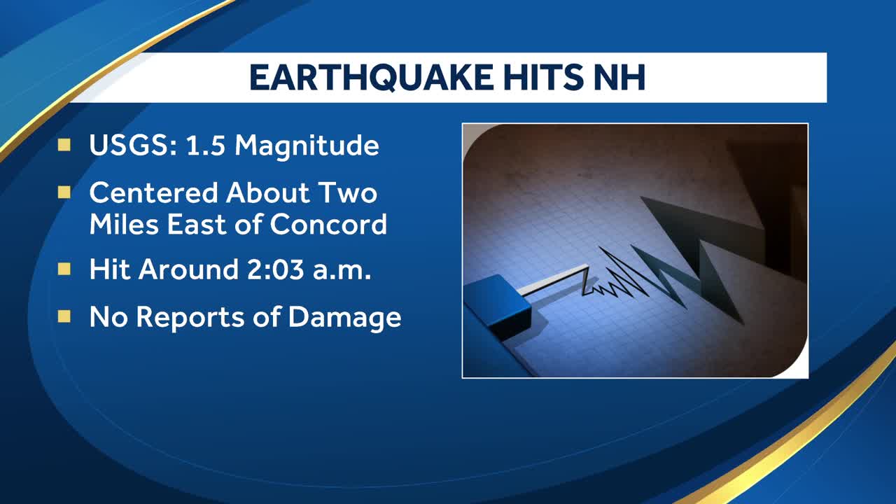 Earthquake detected in Concord, New Hampshire