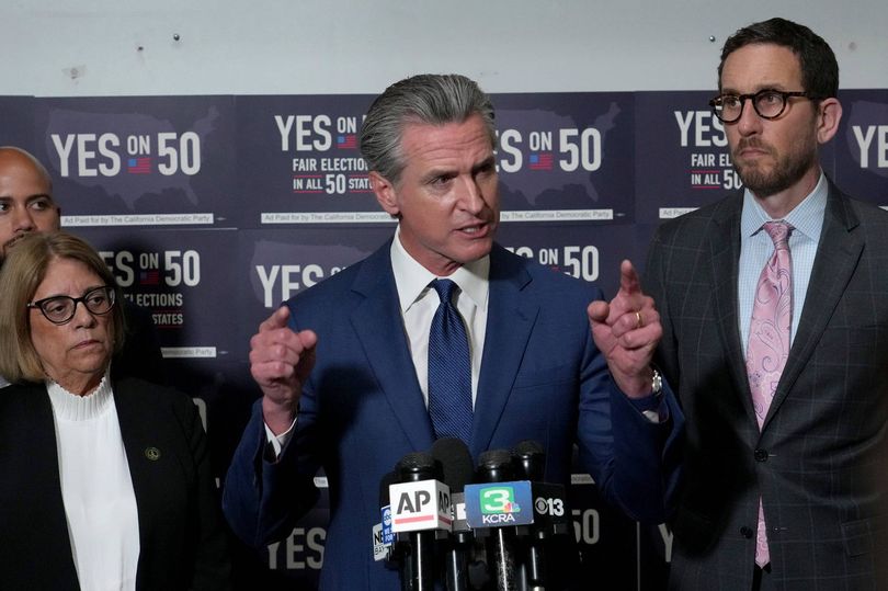 Gavin Newsom claps back at Trump's 'strange hand action' comments amid ...