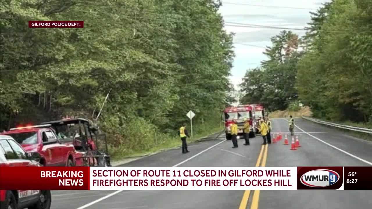 Portion of Route 11 closed as firefighters battle fire in Gilford