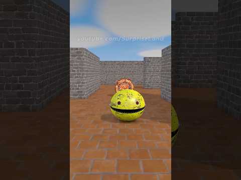 Robot Pacman vs Roblox Doors monster 🍉🍈 #shorts #pacman #robotpacman