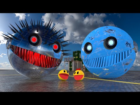 Pacman & Ms Pacman vs Evil Spike Robot Pacman
