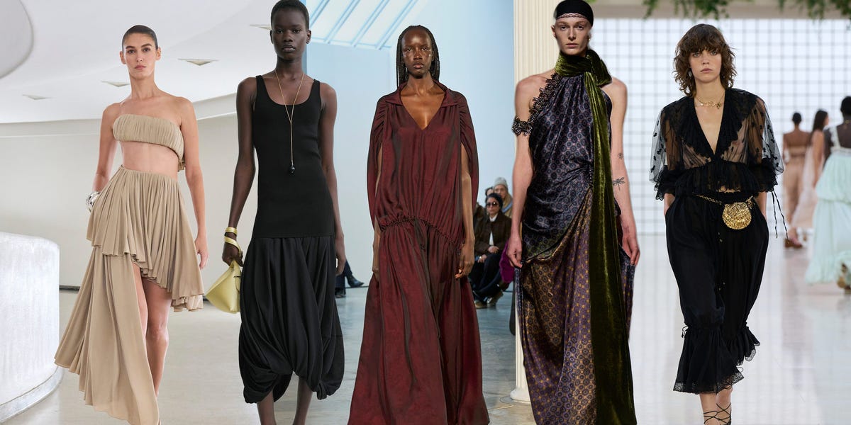 Dramatic Draping Is the Name of The Late-Summer Dressing Game