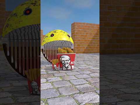 Robot Pacman vs KFC 🍟🐥🍔🍗🐔 #shorts #pacman #robotpacman #pacmanvspacman