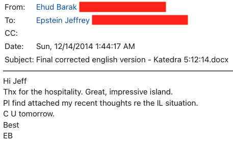 ‘Impressive island': Ex-Israeli prime minister's hacked emails reveal ...