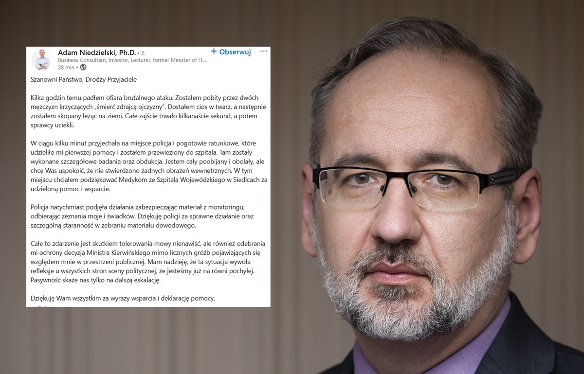 Niedzielski po pobiciu: Kierwiński zabrał mi ochronę