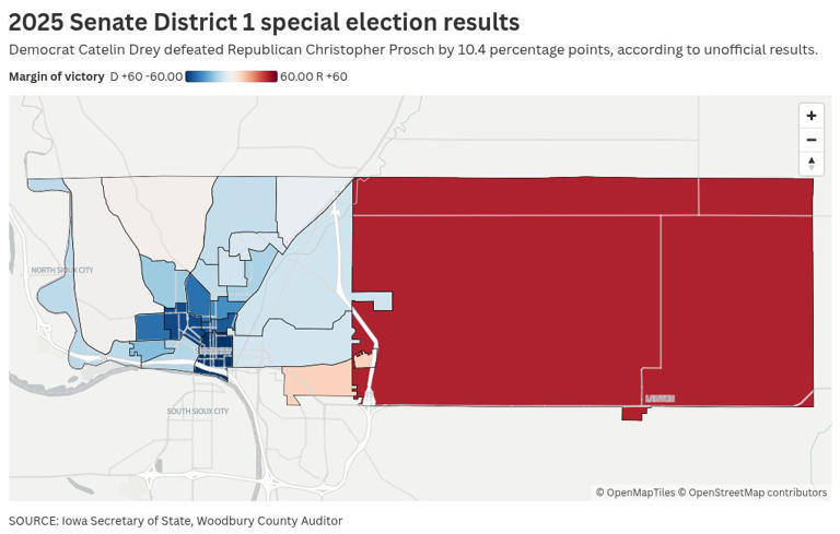 Democrat Catelin Drey wins Iowa Senate special election, breaking ...