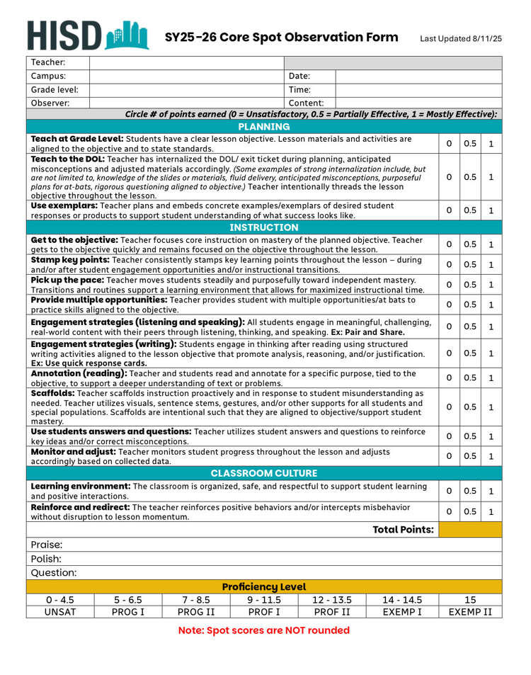 Houston ISD changes teacher evaluation form less than a week before ...