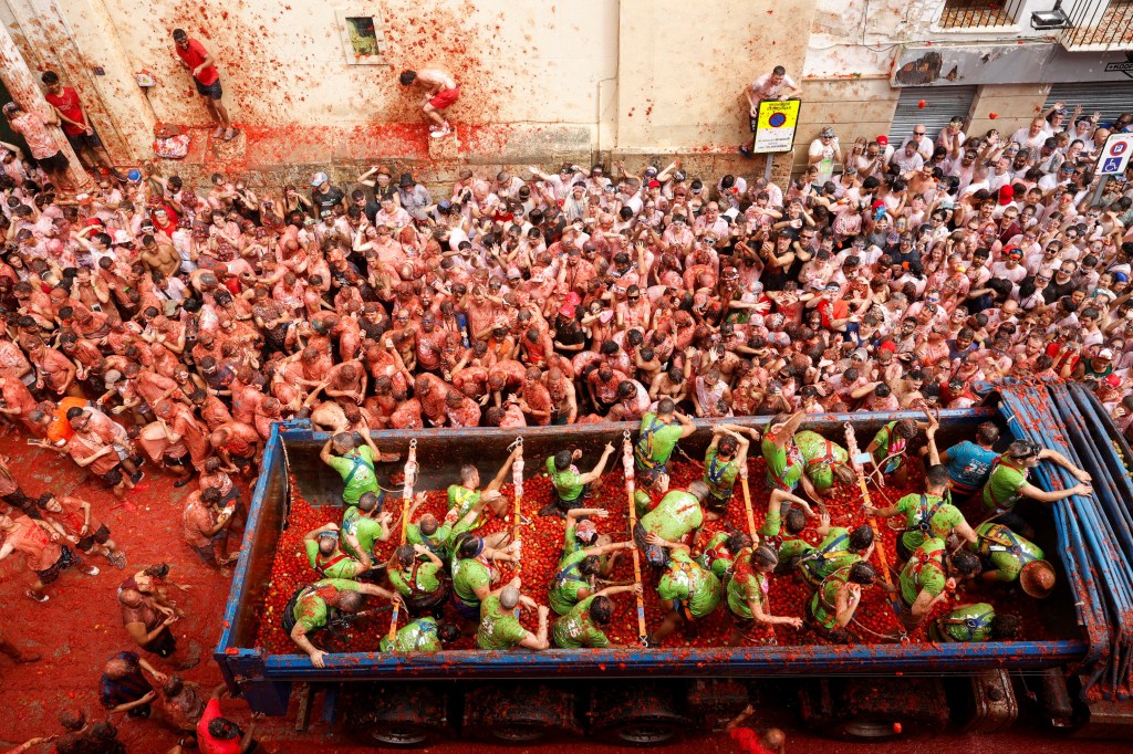 Inside La Tomatina, the ‘world’s biggest food fight’ in Spain: Photos