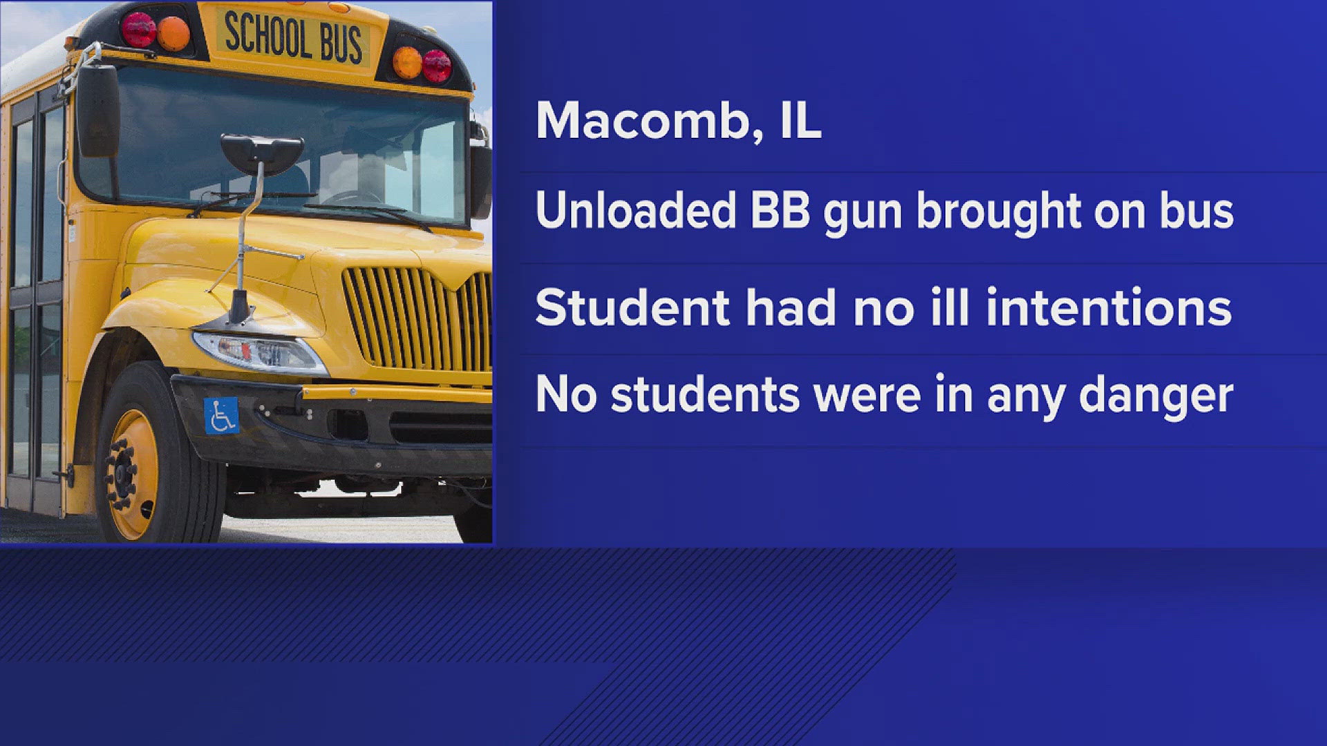 Unloaded BB gun brought onto Macomb school bus