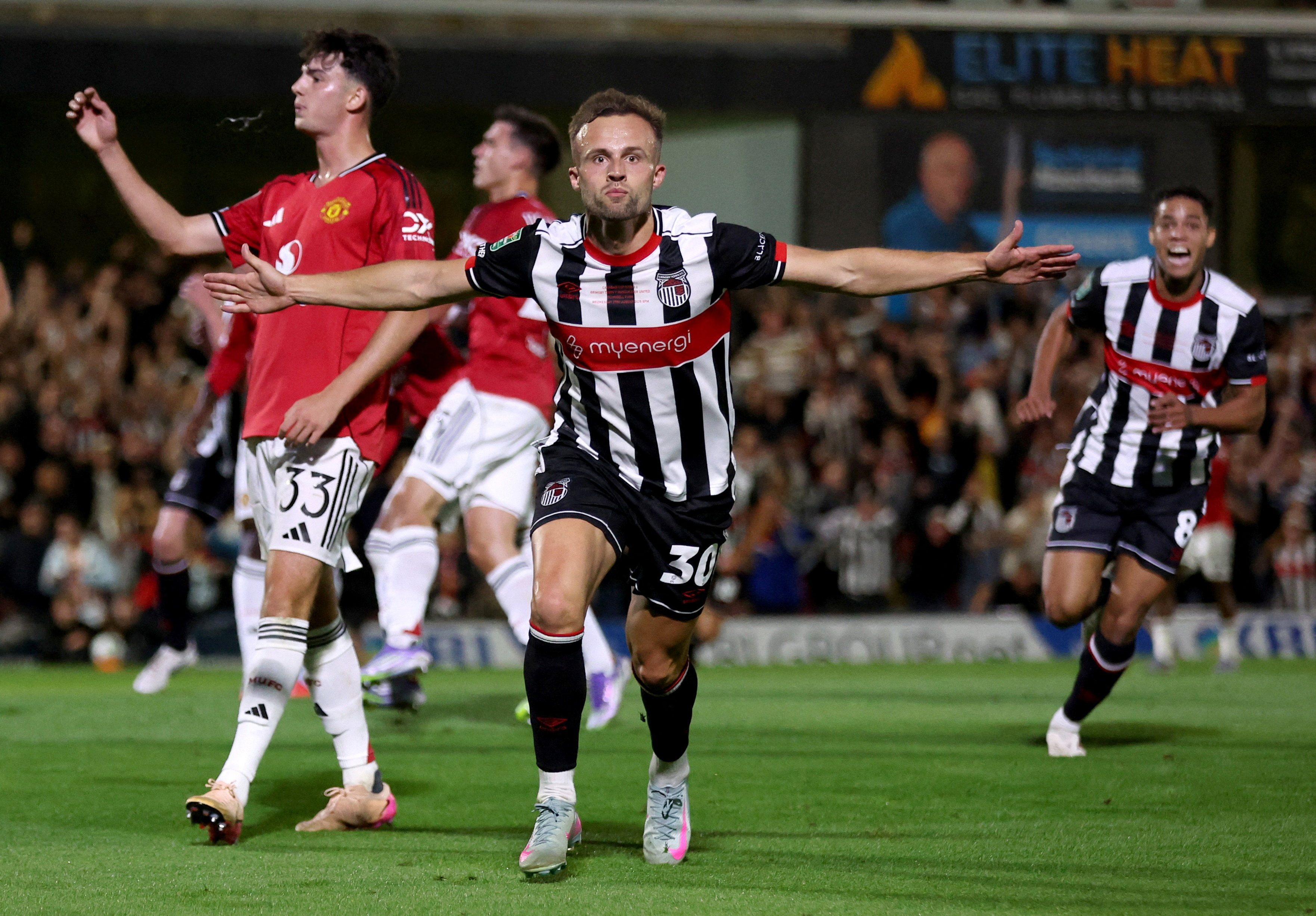 Man Utd dumped out of League Cup by fourth-tier Grimsby Town