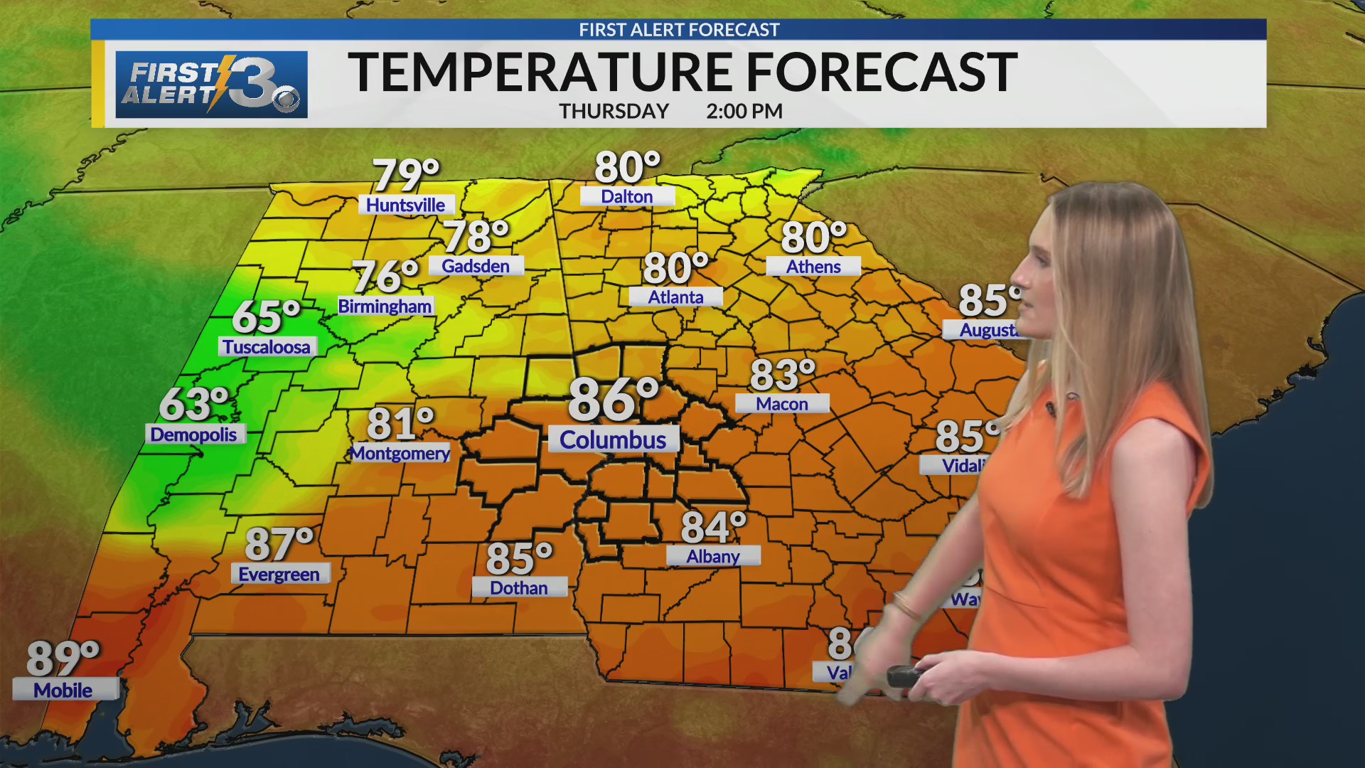 Kaylee Barbee Columbus, Ga Weather 5:30PM Wednesday