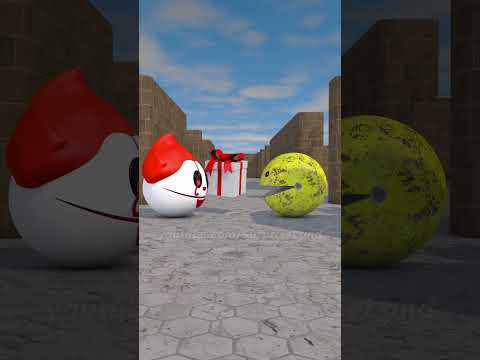 Robot Pacman vs evil clown 🤡🤡 🎁🎉 #pacman #robotpacman