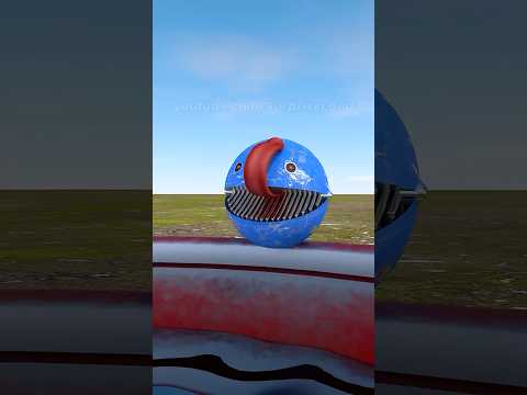 Robot Pacman vs Robot Pacmans: Tongue Fishing 🛢️😜💦🎣😋 #pacman #robotpacman