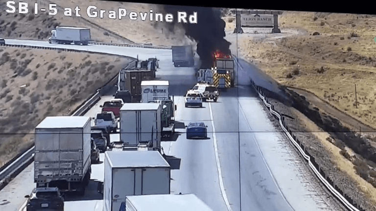 Semi fire caused traffic delays over the Grapevine on Wednesday