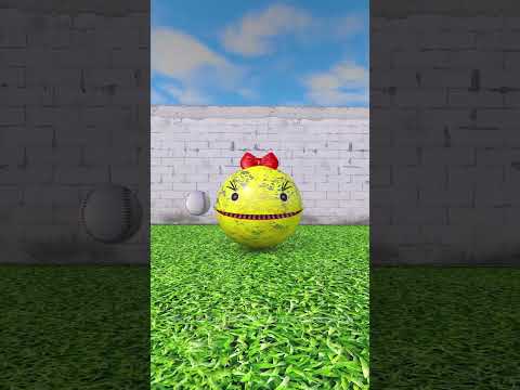 Robot Pacman vs baseball vs robot ghost ⚾🧢💥🥴 #pacman #robotpacman