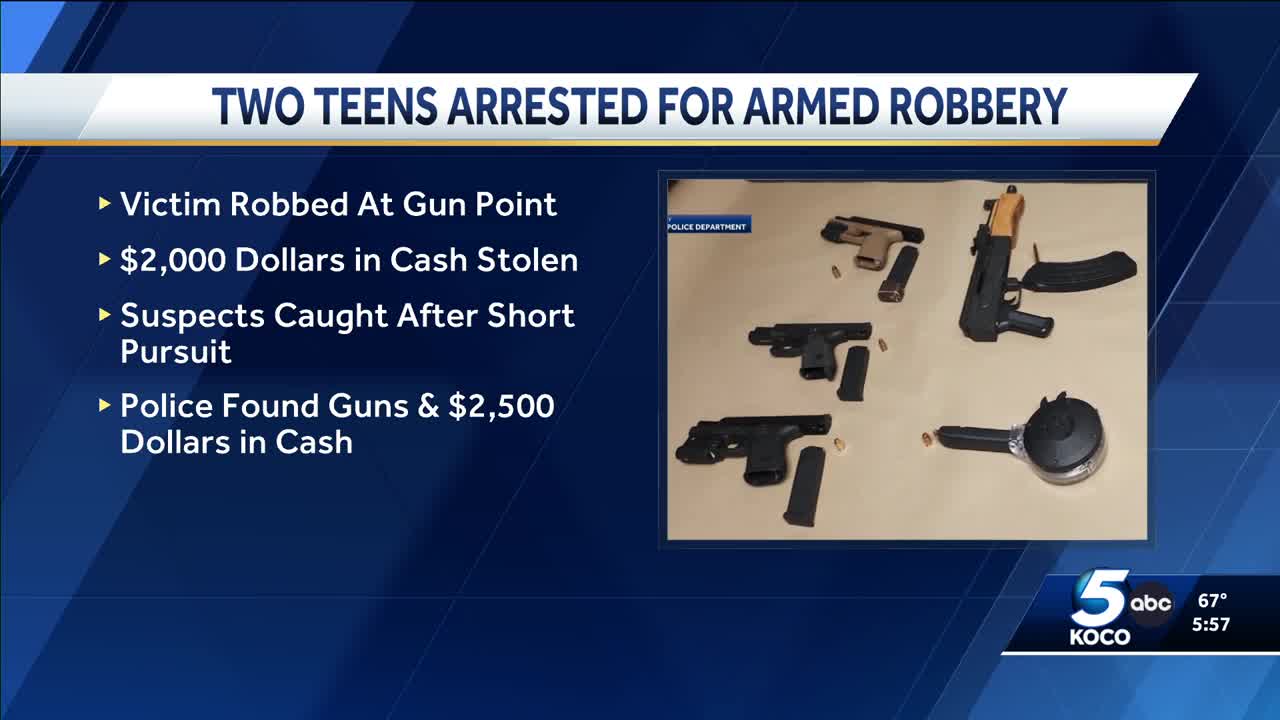 Two Tulsa teens arrested for armed robbery