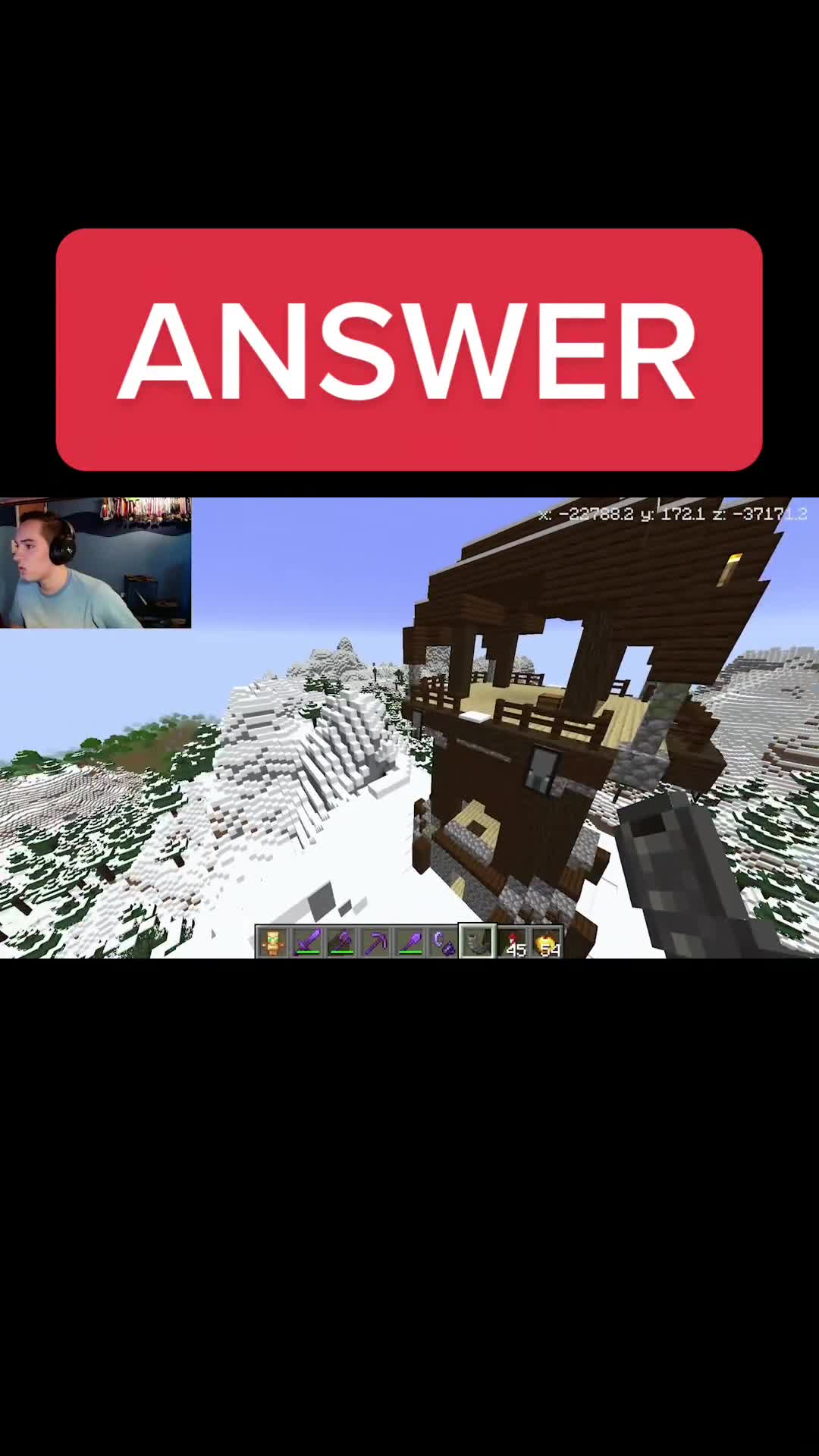 Replying to @user9826116432229 ANSWER TO TODAYS! #minecraft #puzzle