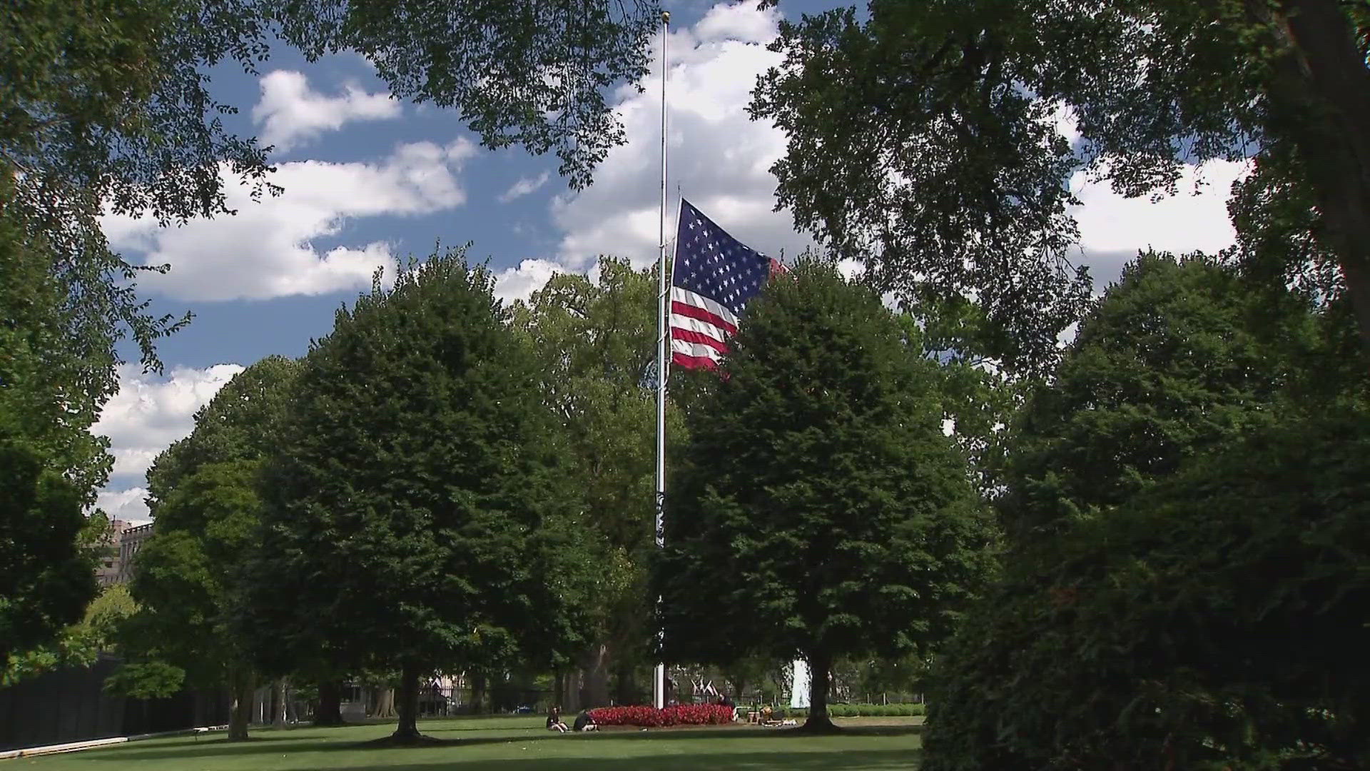 Flags are flying half-staff nationwide today