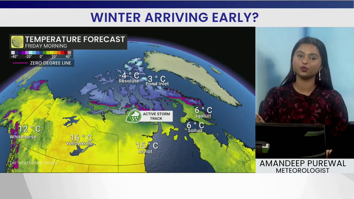 Snow makes an appearance across Canada this week