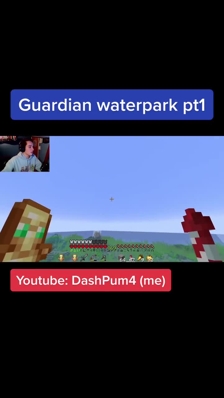 Guardians go weeeee down the slides #minecraft #waterpark #hardcoremi