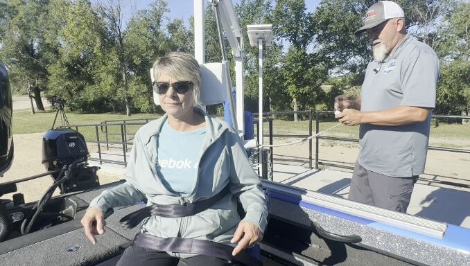 Wheelchairs and Walleyes has hook set on fishing access for all