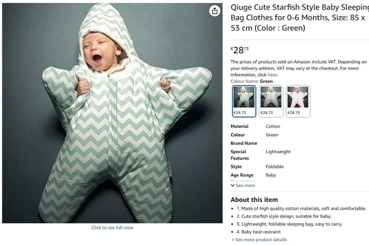 Sleeping bags for babies found on eBay & Amazon pose suffocation risk ...