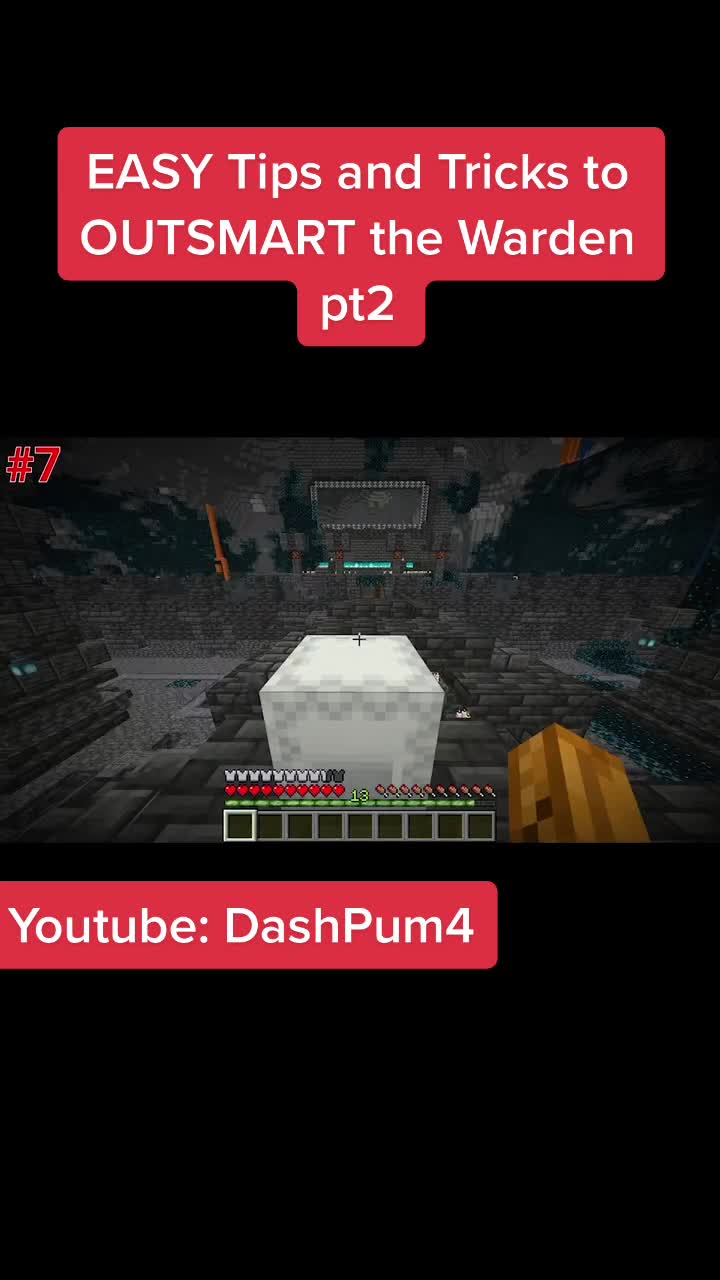 50 easy warden tips and tricks pt2 #minecraft #hardcoreminecraft #war