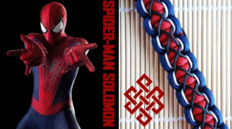 How to Make a Spider-Man Themed Stitched Solomon Paracord Bracelet Tutorial