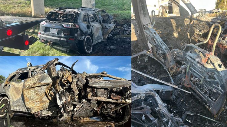 Grand Rapids man dies in fiery crash on M-6