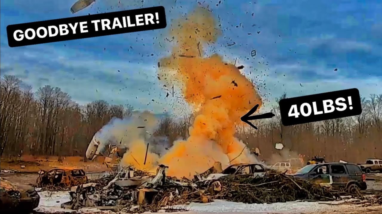 70 Pounds of Tannerite Explosion vs Trailer – Massive Blast!
